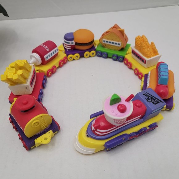 Toys | 8 Sonic Drive 1997 Vintage Wacky Chew Chew Food Train Burger ...